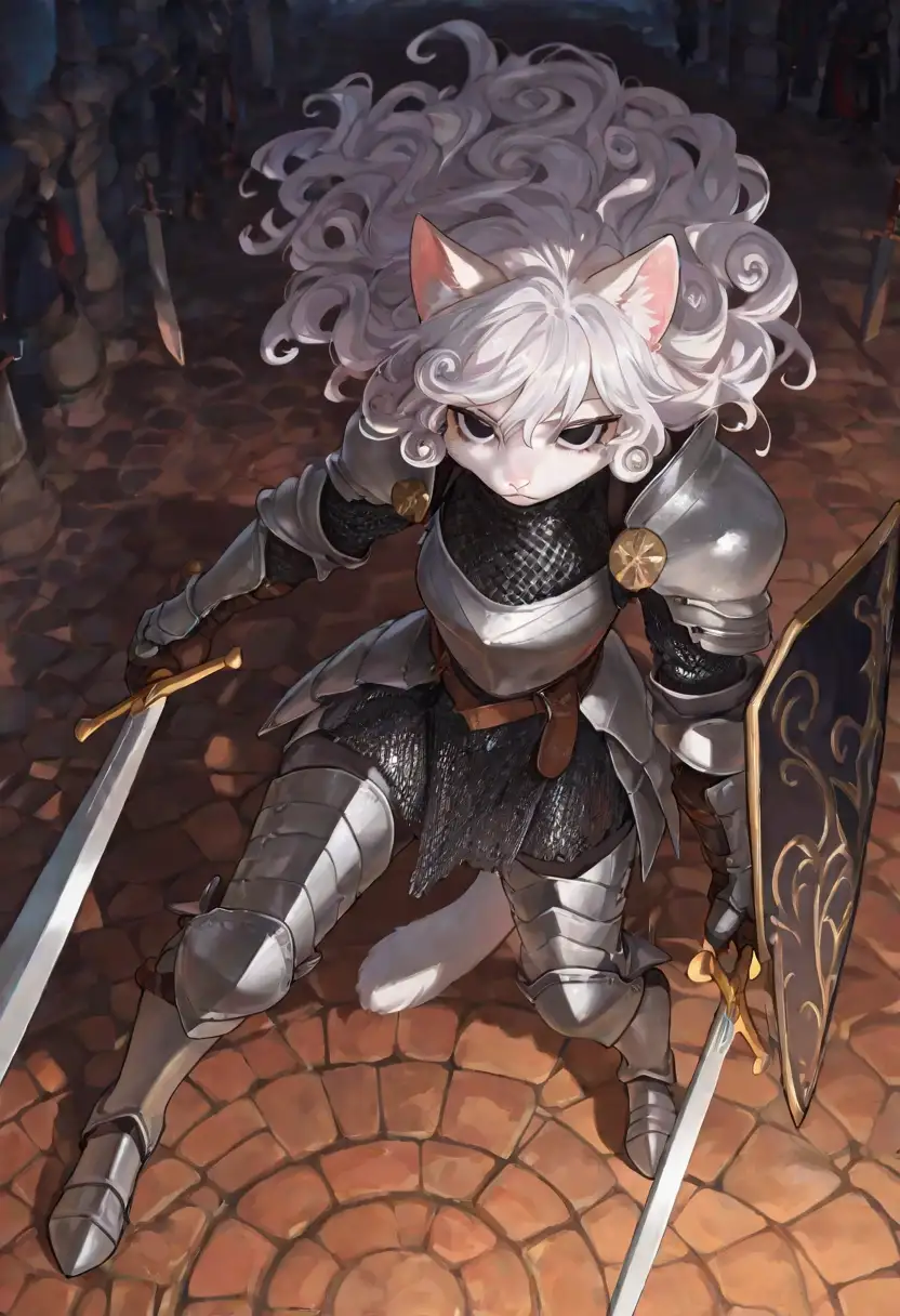 cat knight :: AI Art by charmisweet :: Tungsten
